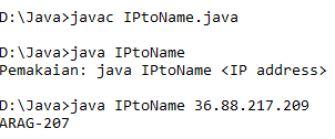andika's blog: GET IP, GET NAME, IP TO NAME, NSLOOKUP, DAN APLIKASI CLIENT - SERVER PADA JAVA