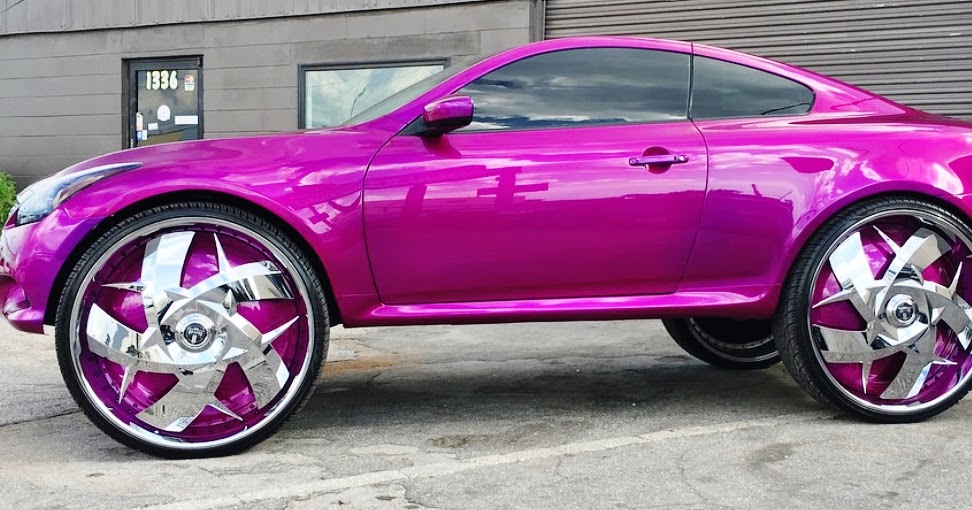 Ace-1: First in the World Candy Purple Infiniti G37 S Coupe on 32" DUB ...