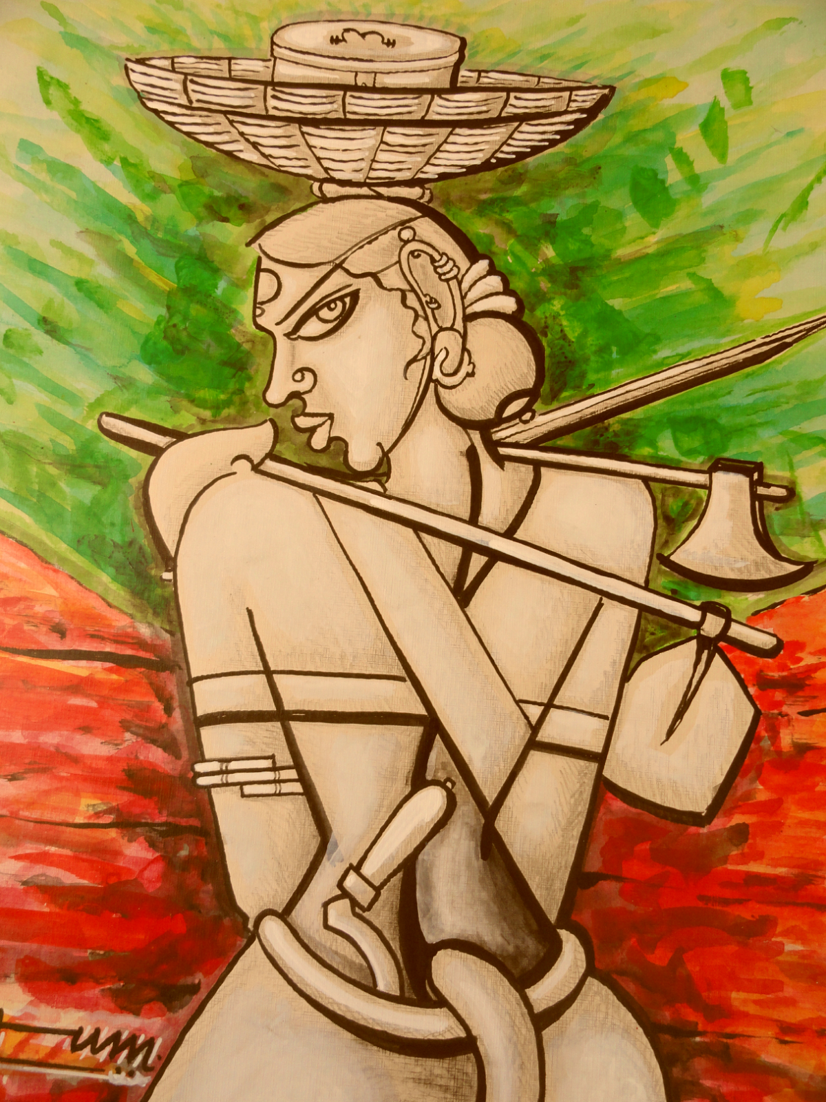 RUSTUM PAINTINGS: TELANGANA BATHUKU RUSTUM PAINTING