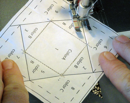 Needles 'n' Knowledge: Foundation Piecing: Square In A Square Tutorial