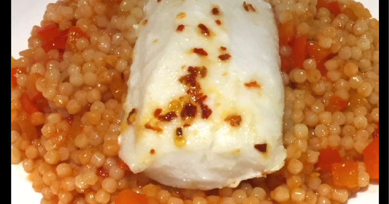 Lime and Ginger Cod with Giant Couscous