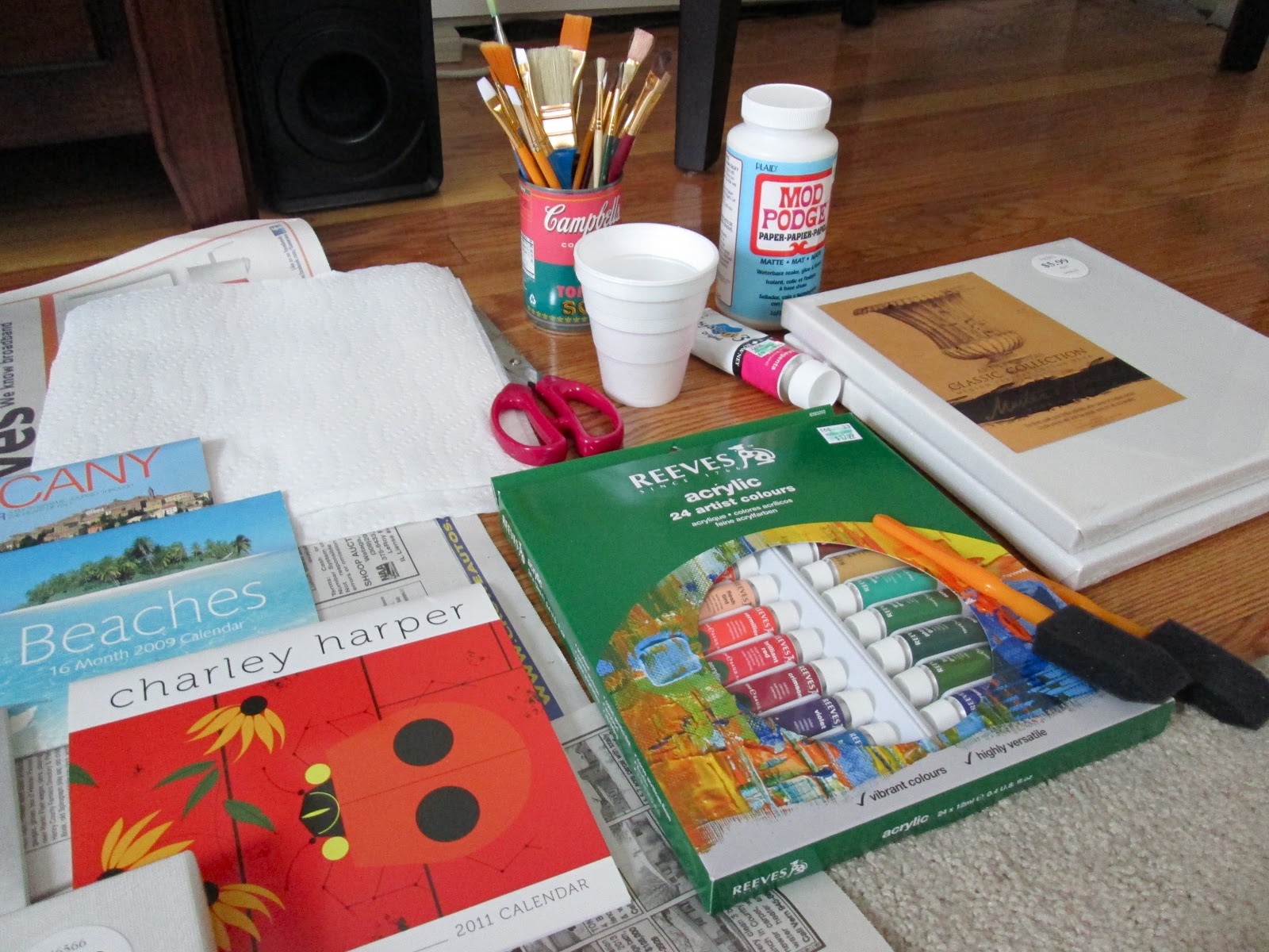 This Little House of Mine: Mod Podge Canvas Art