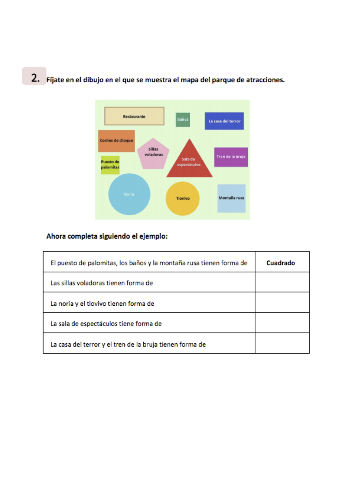 2º Ciclo Primaria : Un día en el parque de atracciones