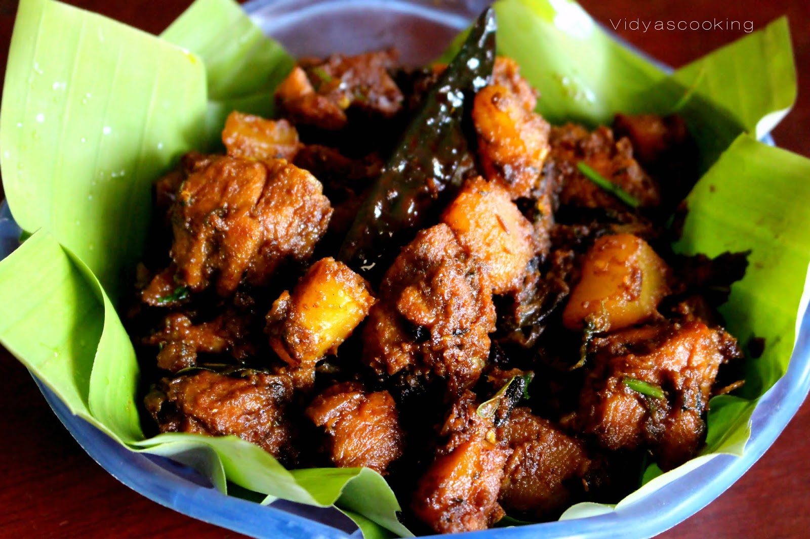 Southindian Style Potato Mutton Fry Recipe