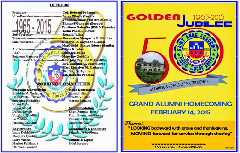 SAINT ANNE ACADEMY ALUMNI ASSOCIATION: GOLDEN JUBILEE ALUMNI HOMECOMING ...