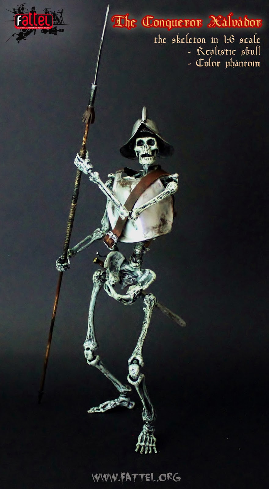 Action figure skeleton by Fattel: the skeleton in 1:6 scale The ...