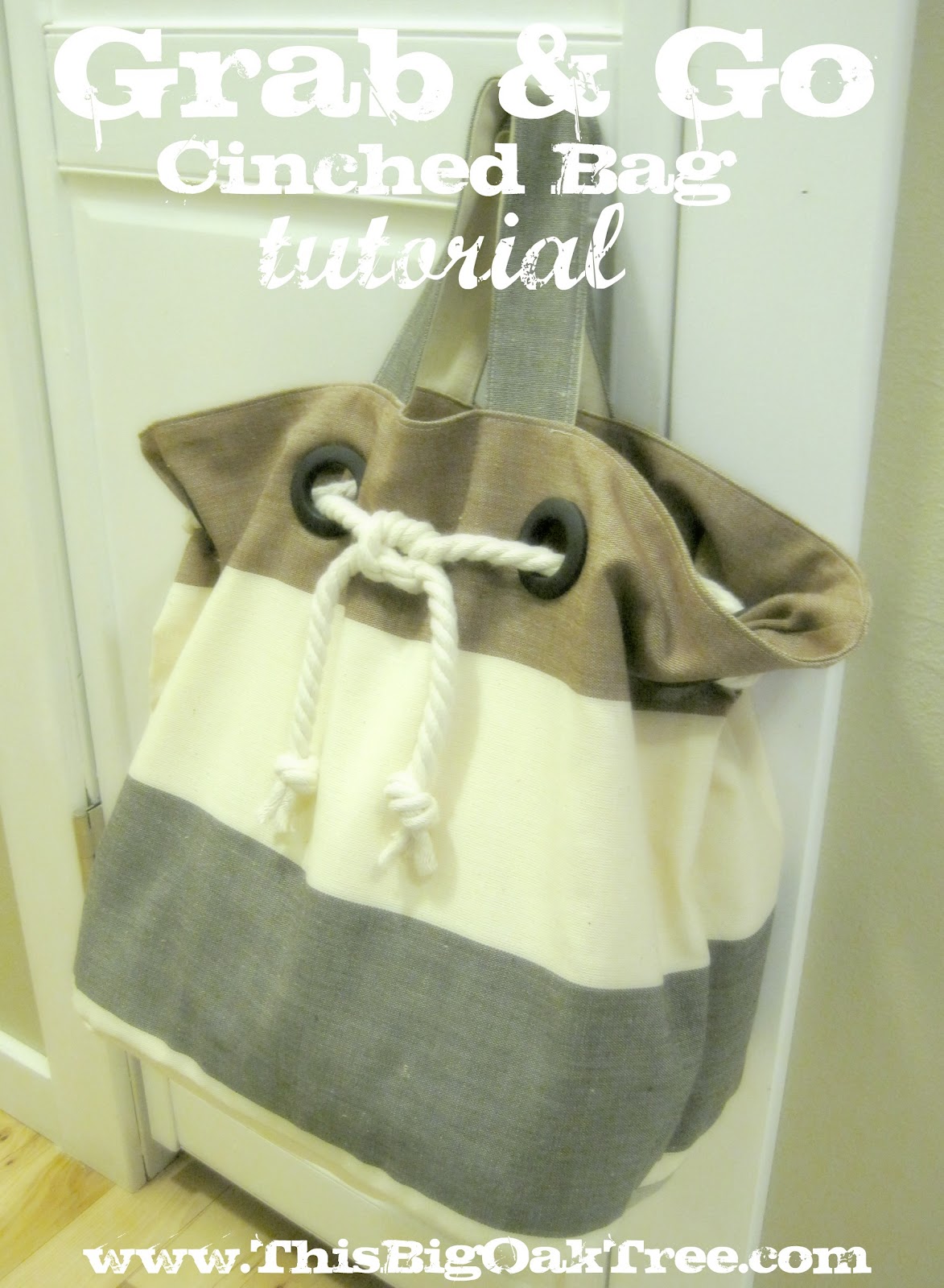 Grab & Go Cinched Rope Bag {Tutorial}