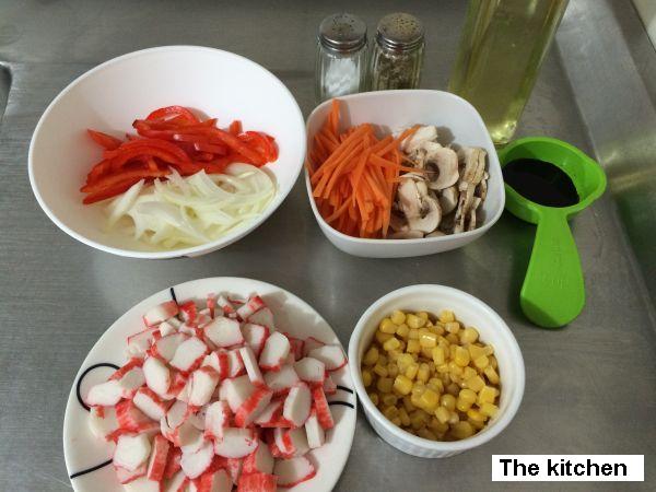 The kitchen: Recipe Rice with surimi