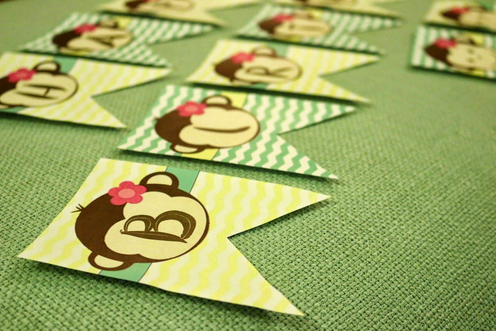 ChemKnits: Monkey Chevron Birthday Banner - FREE PRINTABLE!