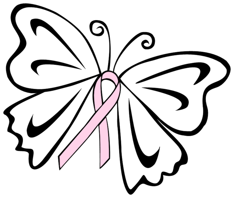 Butterfly Cancer Ribbon Coloring Pages Coloring Pages