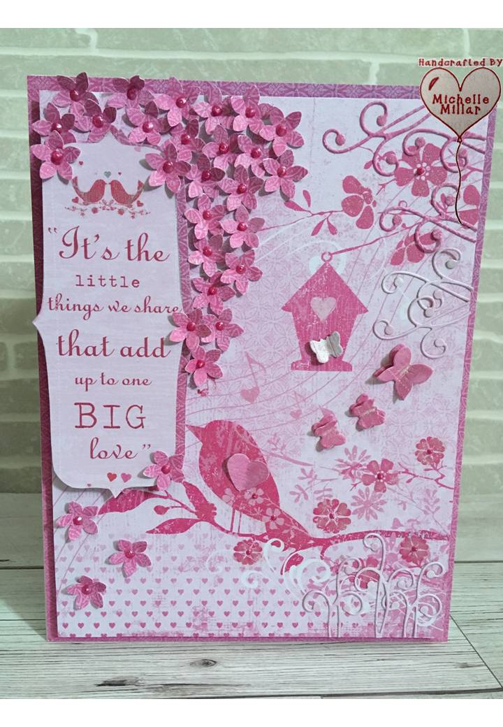 Shine Bright and Create: Monochrome card - shades of pink