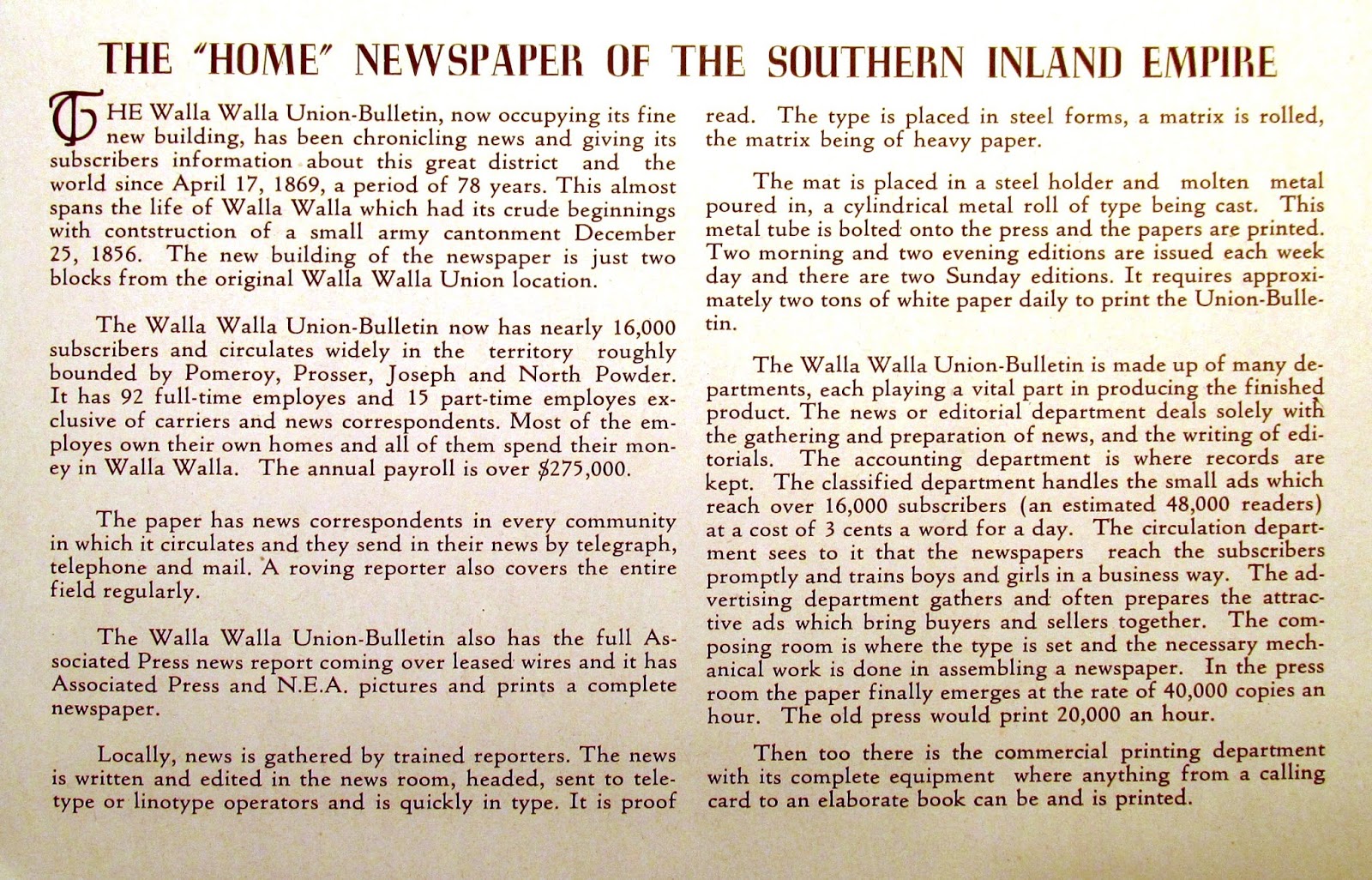 Bygone Walla Walla: vintage images of the City and County (and beyond ...