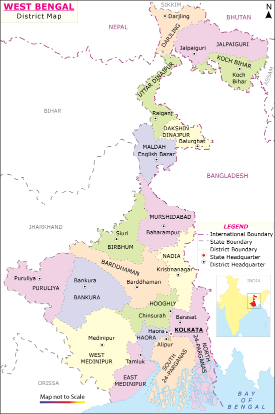 Map Of India: west-bengal-district-map