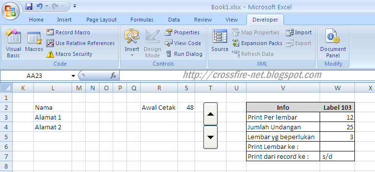 Format Label Undangan Otomatis Excel - Delinewstv