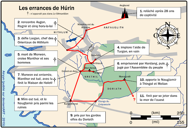 Mapping Middle-Earth: Les errances de Húrin