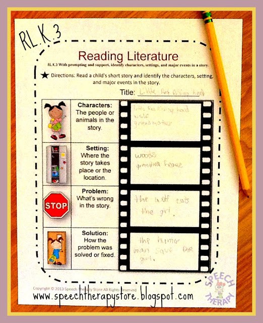 Speech Therapy: All the Common Core Activities you Can Take :)