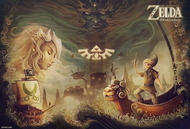 Stunning art for The Legend of Zelda: The Wind Waker!
