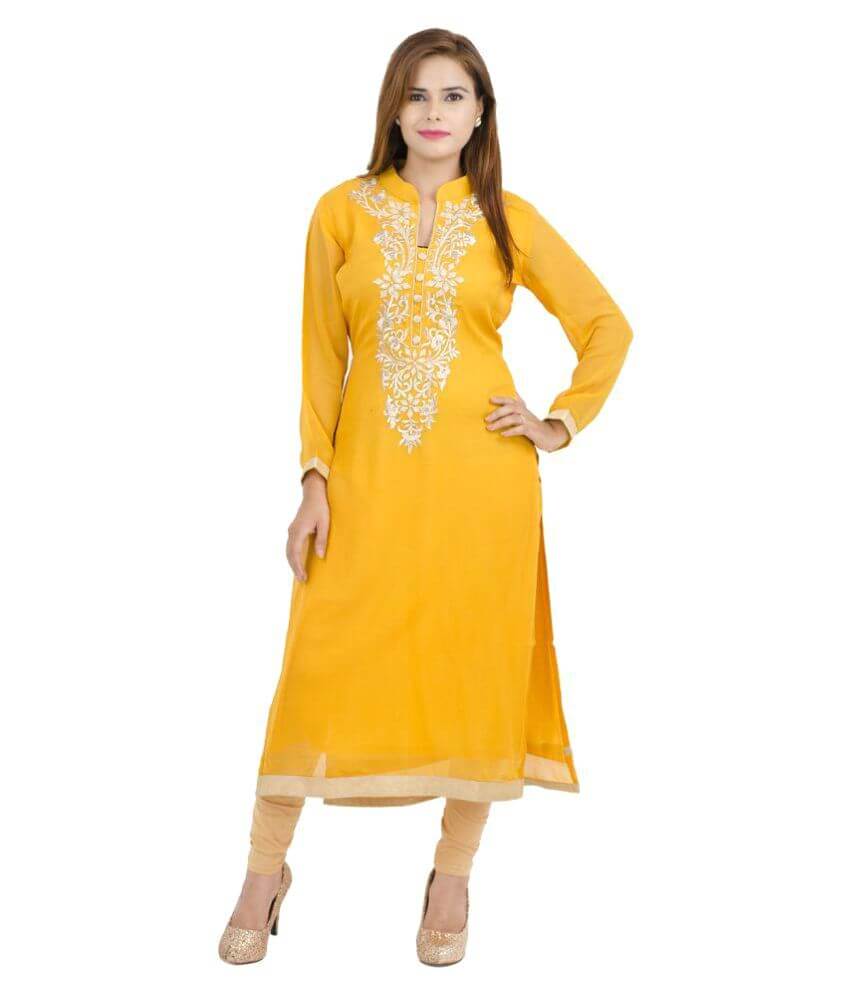 Yellow Kurti: Buy New Kurti Design 2019 | Fashionmozo