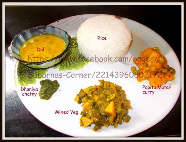 Pomy Sandy / Subarna's Corner (Cooking): Thirty Bengali Platter
