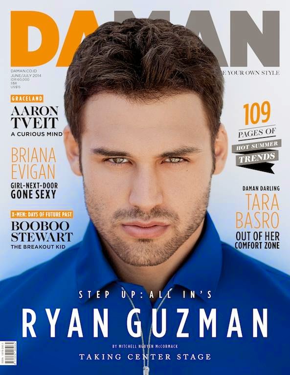 Ryan Guzman en portada de DAMAN Magazine Junio/Julio 2014