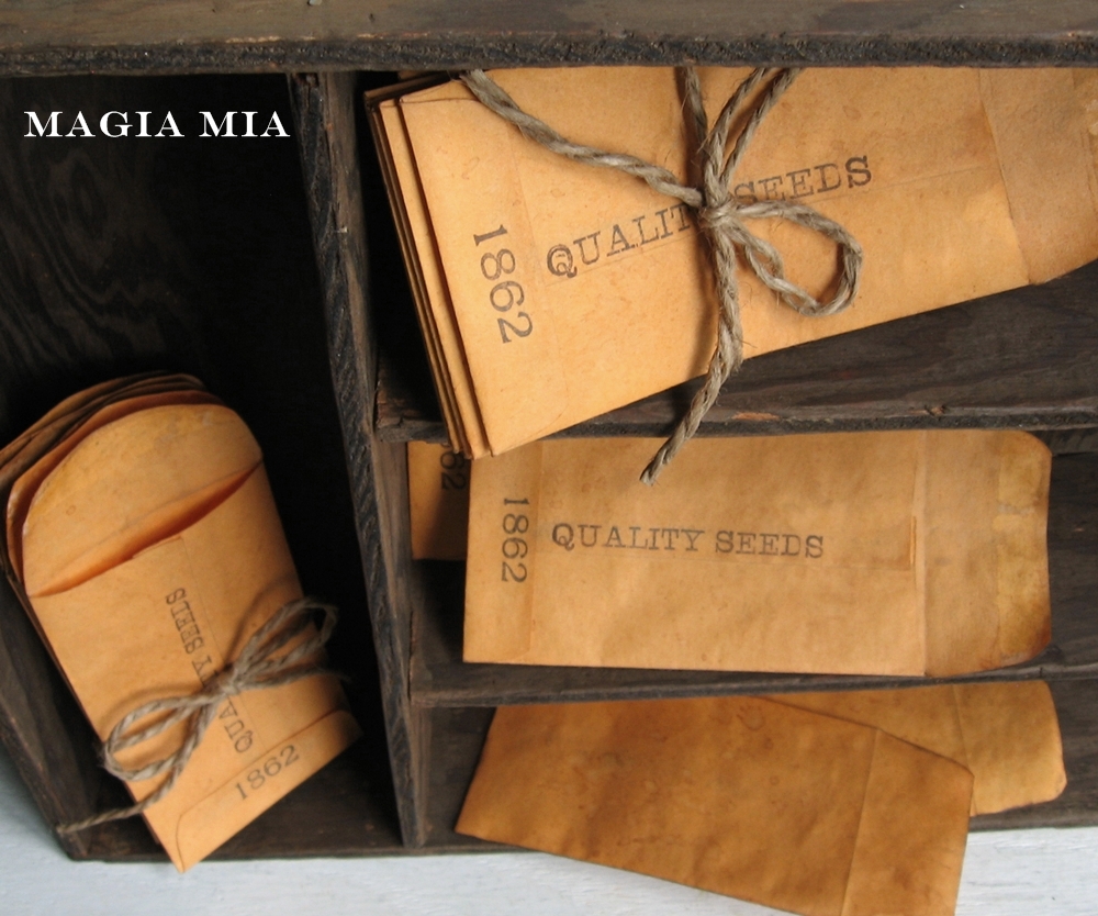 Magia Mia: Creating Rustic Garden Seed Packets