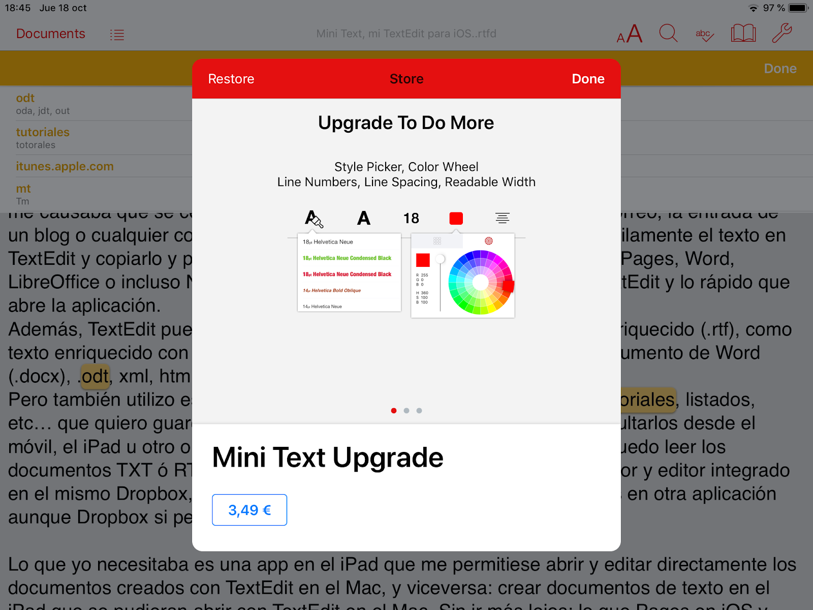 Exprime la manzana: Mini Text, el TextEdit para iOS que yo necesitaba