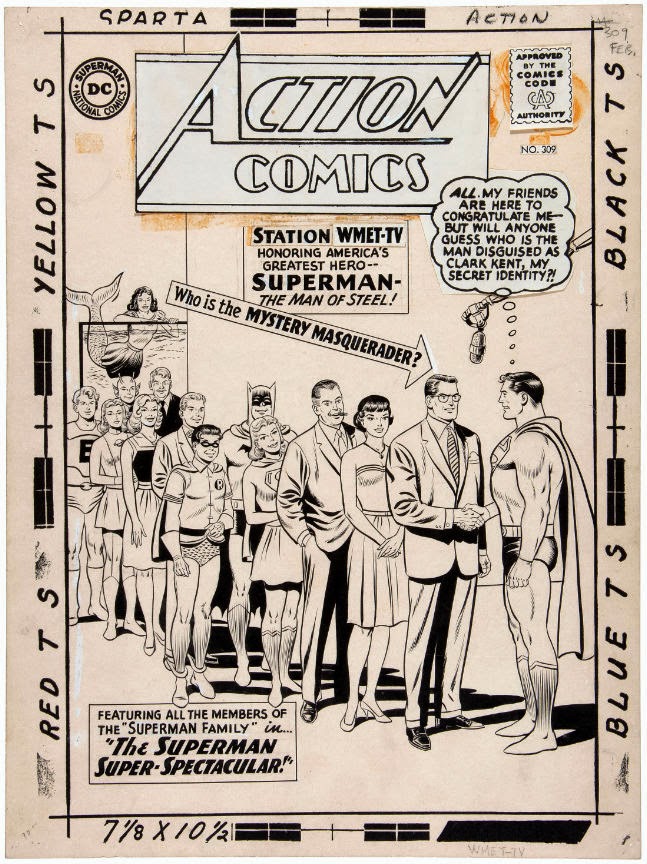 Comic Book Hunter & Gatherer: Original cover art from Action Comics #309