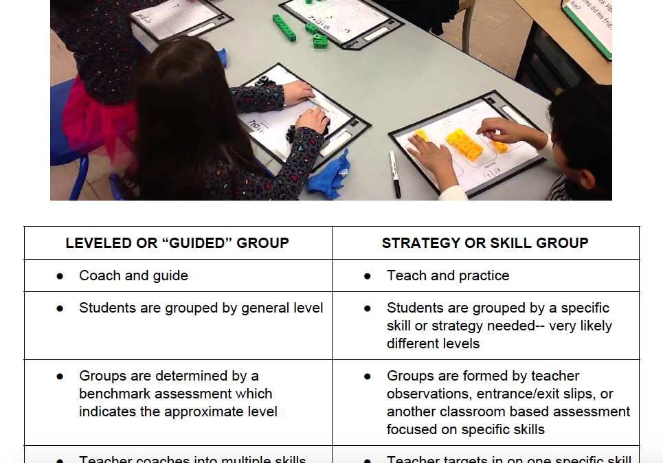 Efficacious Education: Workshop Model and Small Group Differentiation