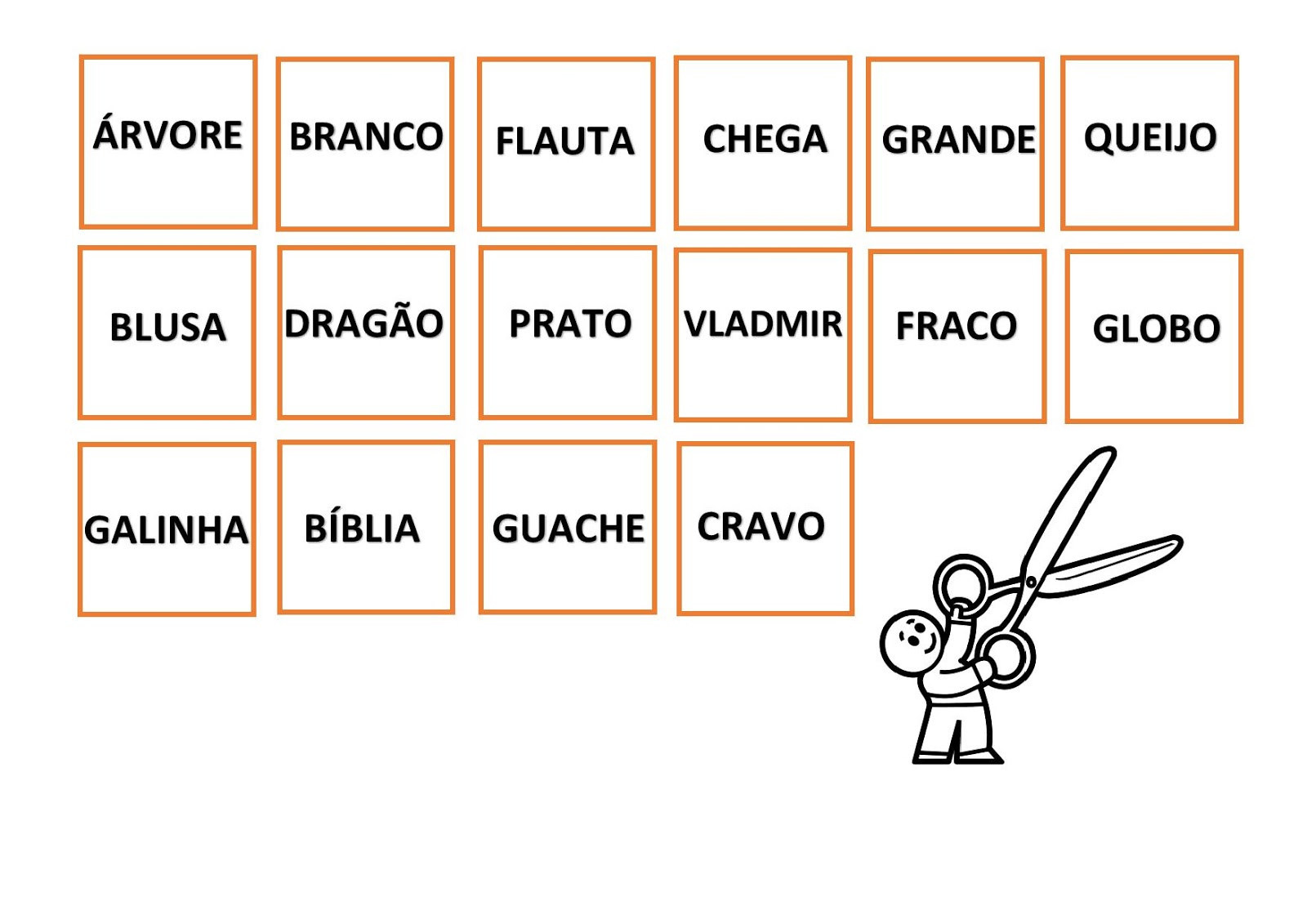 Bingo Das Sílabas Complexas