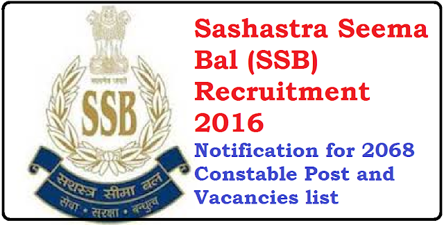 Sashastra Seema Bal Constable SSB Constable Recruitment 2016 Online ...