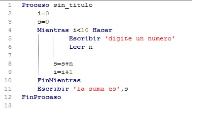 algoritmos resueltos en PSeInt: estructuras repetitivas