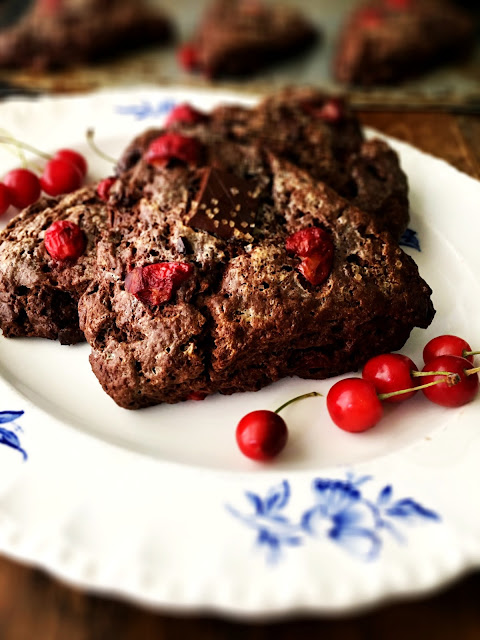 sweetsugarbean: Summertime: Sour Cherry and Chocolate Scones