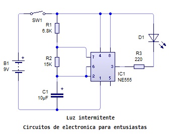 LUZ INTERMITENTE ~ ELECTRÓNICA PARA ENTUSIASTAS