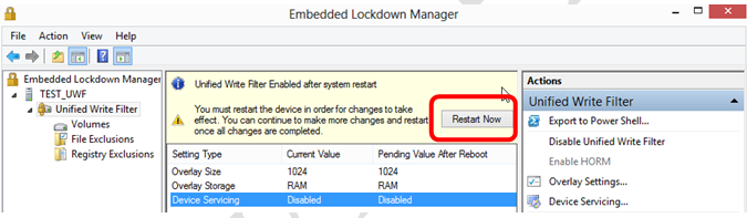 Easy Embedded System: WES8 LAB: Lockdown Feature Unified Write Filter