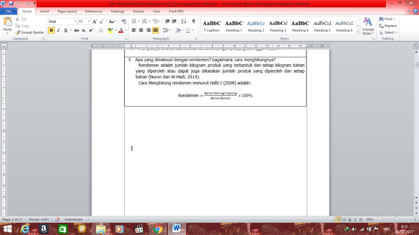 Saint faire : Laporan Praktikum Teknologi Pengolahan Pangan Penepungan