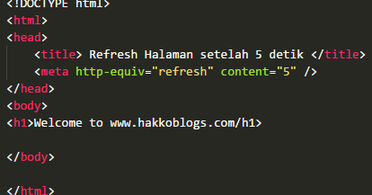 cara membuat refresh halaman otomatis di php - Hakko Blog's