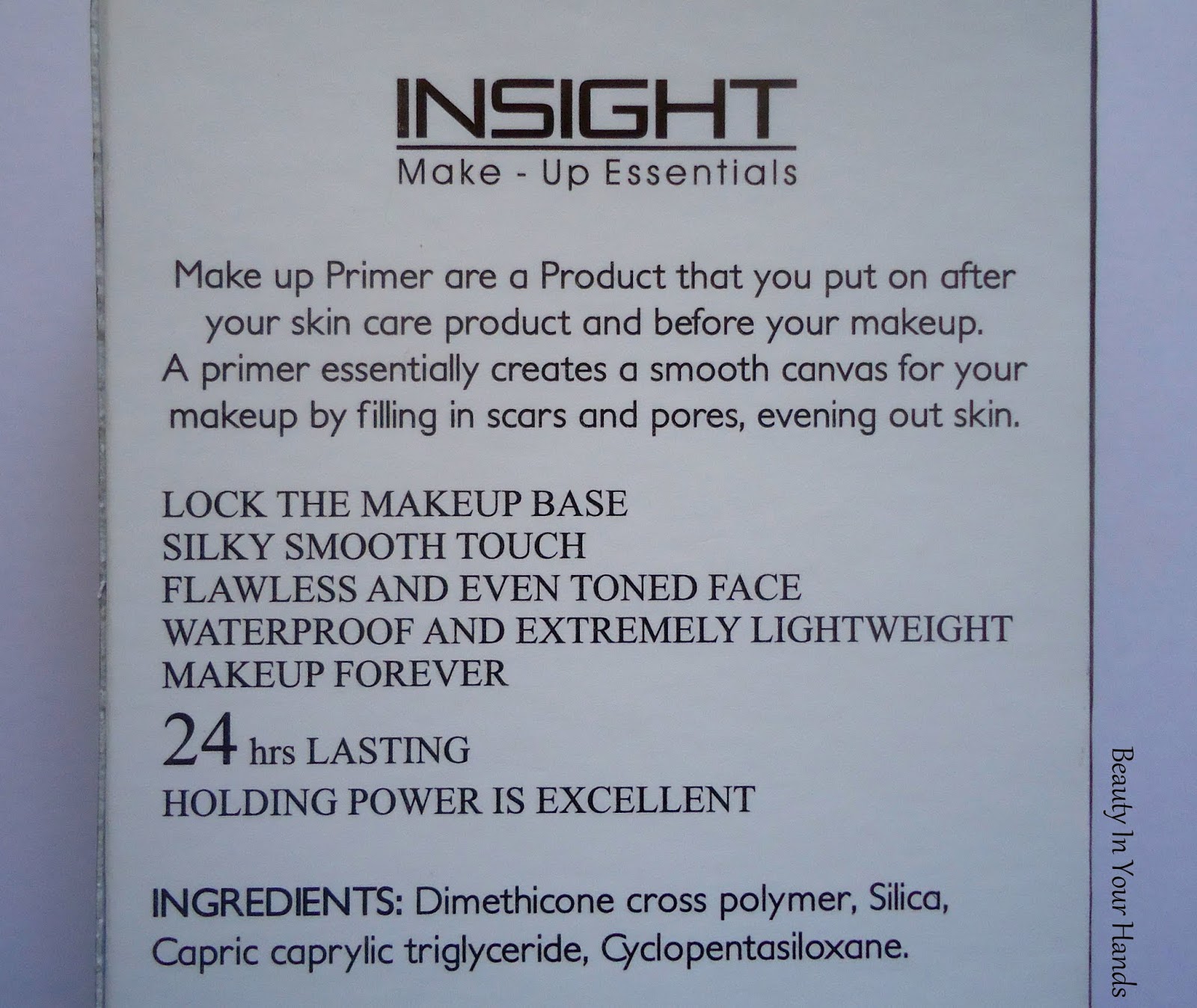 Beauty In Your Hands: Insight Primer Review