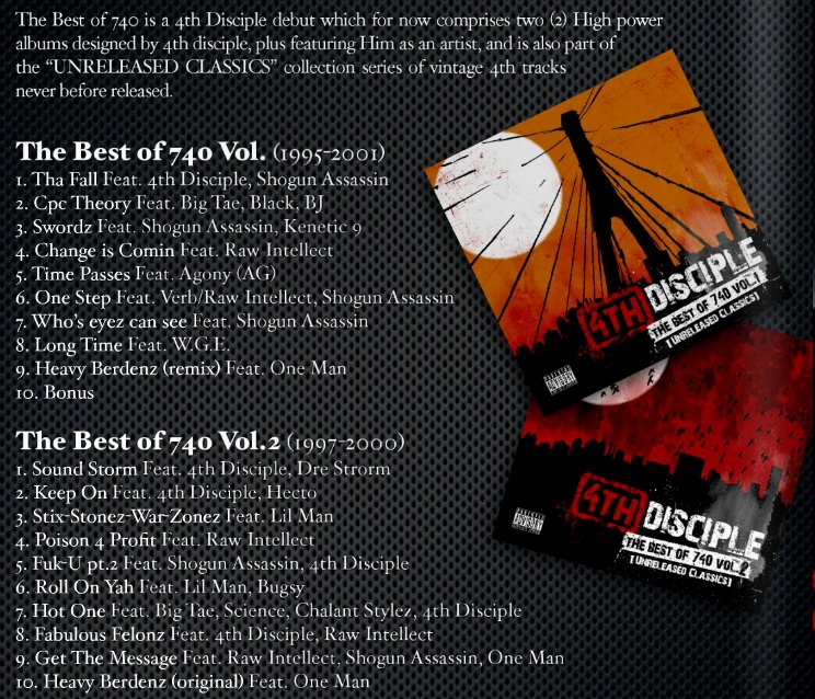 The Lost Tapes: 4th Disciple reveals tracklist for "Best Of 740"