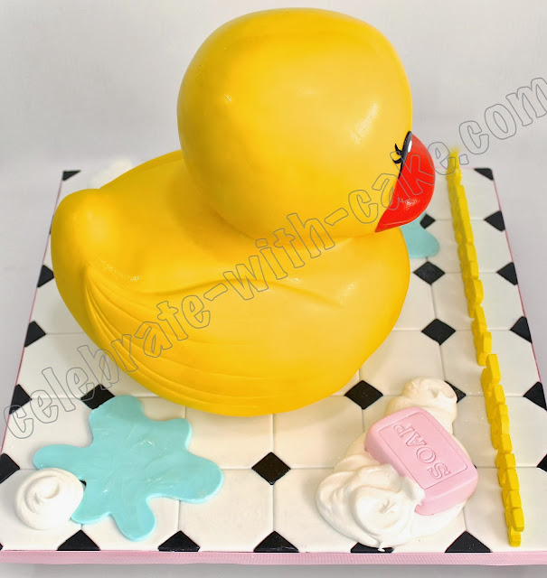 Celebrate with Cake!: 3D sculpted Rubber Ducky Cake
