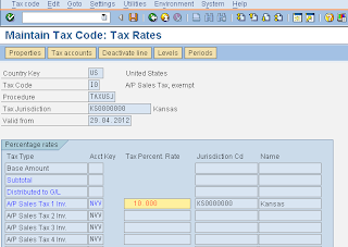 SAP Help Portal: Tax code FTXP