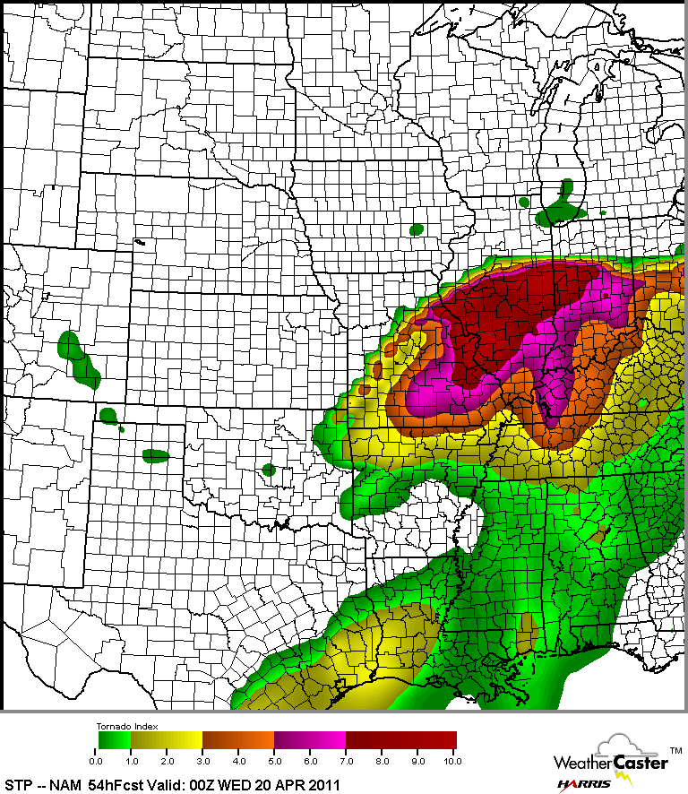 The Weather Centre: Supercell Parameters heightening concern for April ...