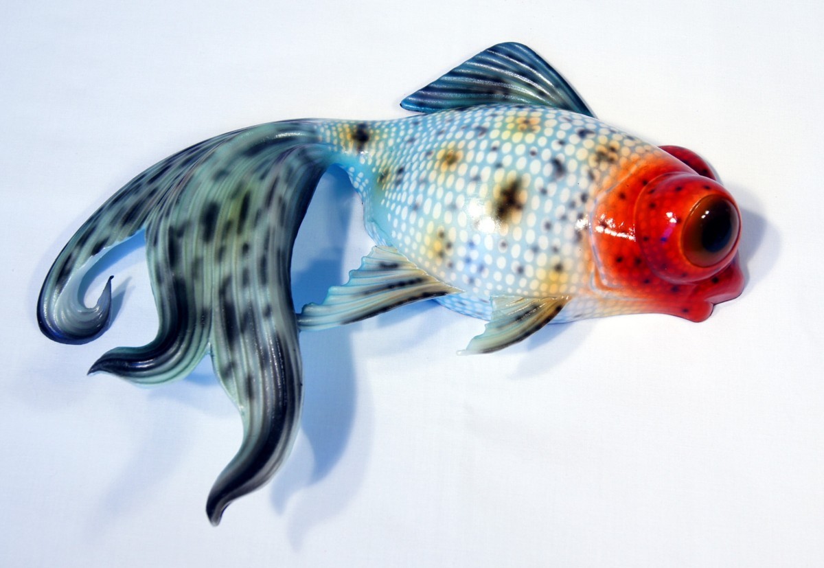 Misuzu's Fancy Goldfish: Hand Painted 12” Goldfish