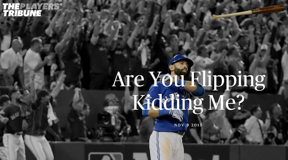 Bleeding Yankee Blue: REVIEWING THE BAUTISTA BAT FLIP
