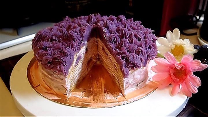 LUWEEH KITCHEN : Ube Pan Cake ( Mille Crepe Cake)