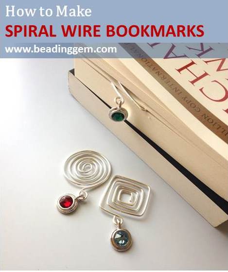 Geometric Spiral Wire Bookmarks Tutorial / The Beading Gem