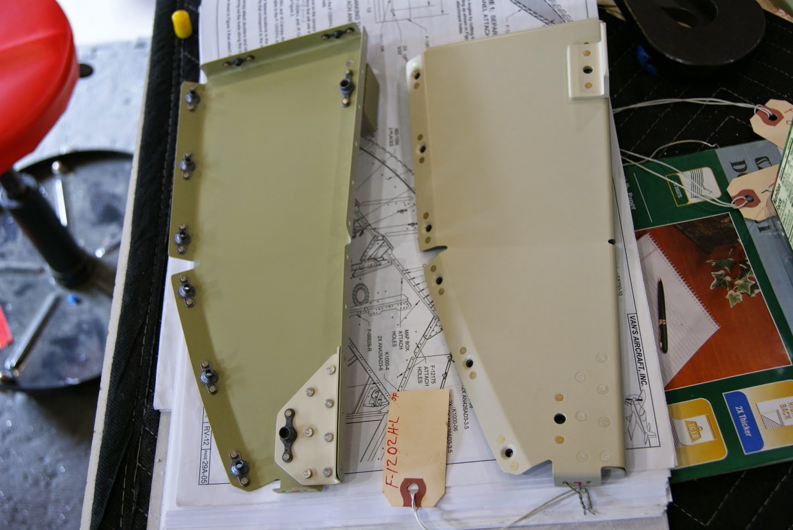 DOG Aviation John's RV-12 Blog: Nutplates Riveted Onto Instrument Panel ...
