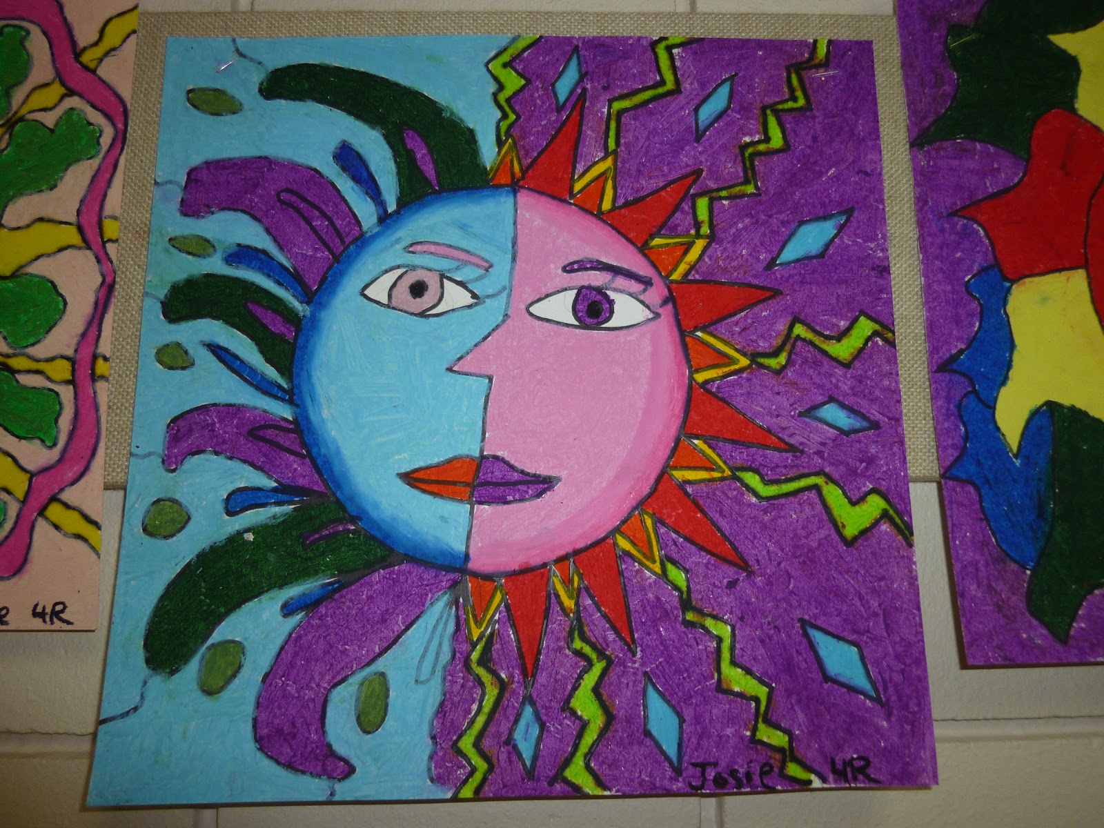Mrs. Werner's Art Room: 4th Grade Oil Pastel Suns