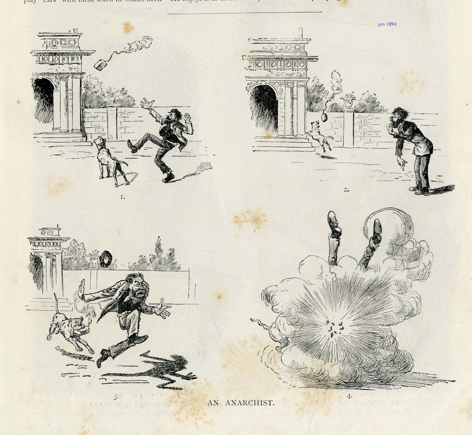 Cartoon Cliche Primer: An anarchist 1894