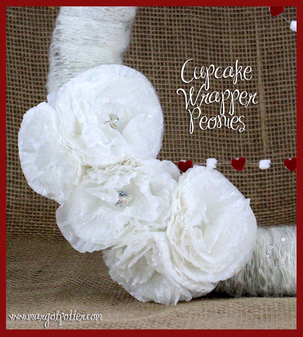 The Impatient Crafter DIY Cupcake Wrapper Flower Valentine s Wreath the-impatient-crafter-diy-cupcake-wrapper-flower-valentine-s-wreath