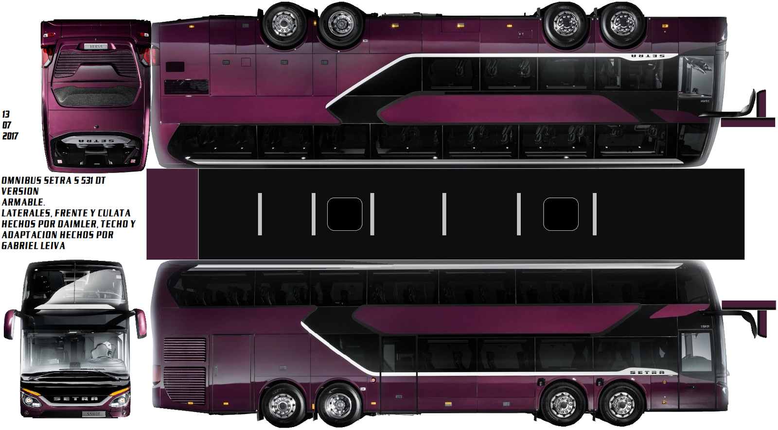 VEHÍCULOS EN GENERAL: 219 - SETRA S531DT DE 4 EJES (MODELO FICTICIO)